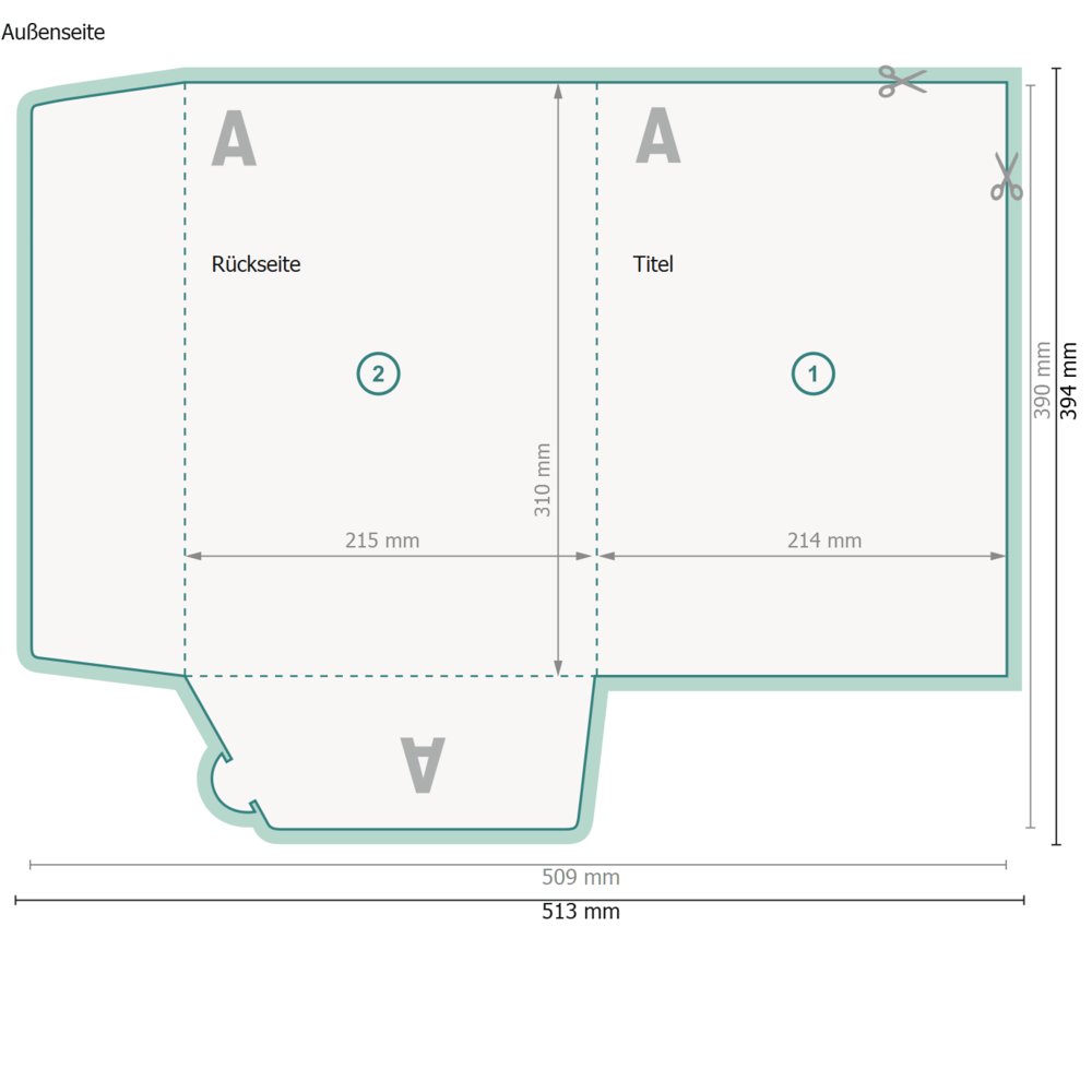Mappen mit Laschen einseitig DIN A4 drucken