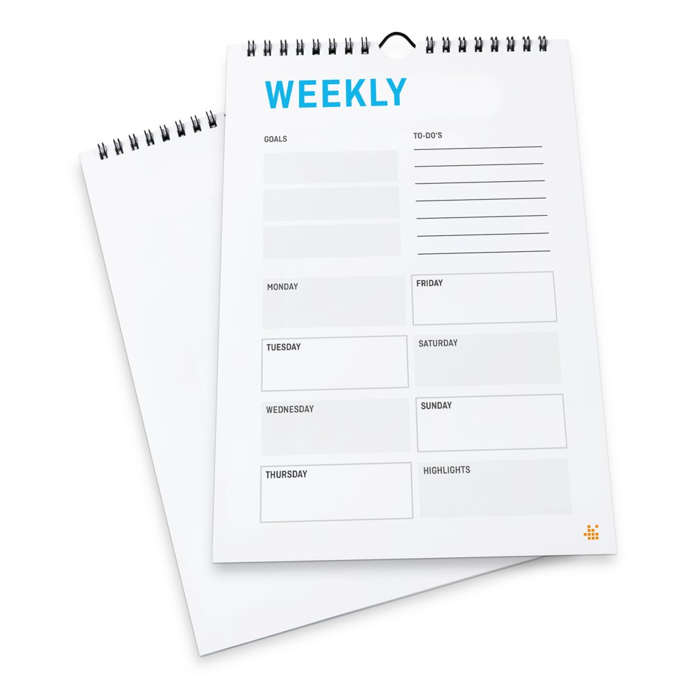 Wochenkalender mit Spiralbindung, DIN A5, Hochformat, 4/0-farbig, DIN ...
