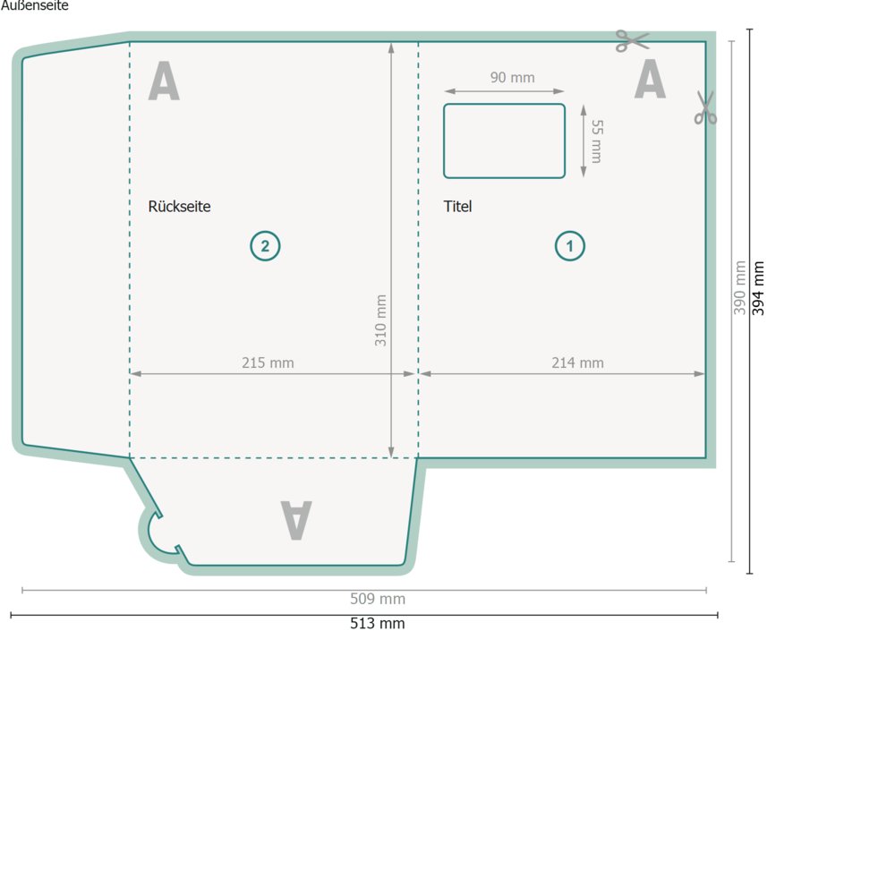 Mappen mit Laschen und Fenster, für DIN A4, 4/0, für DIN A4 bei ...