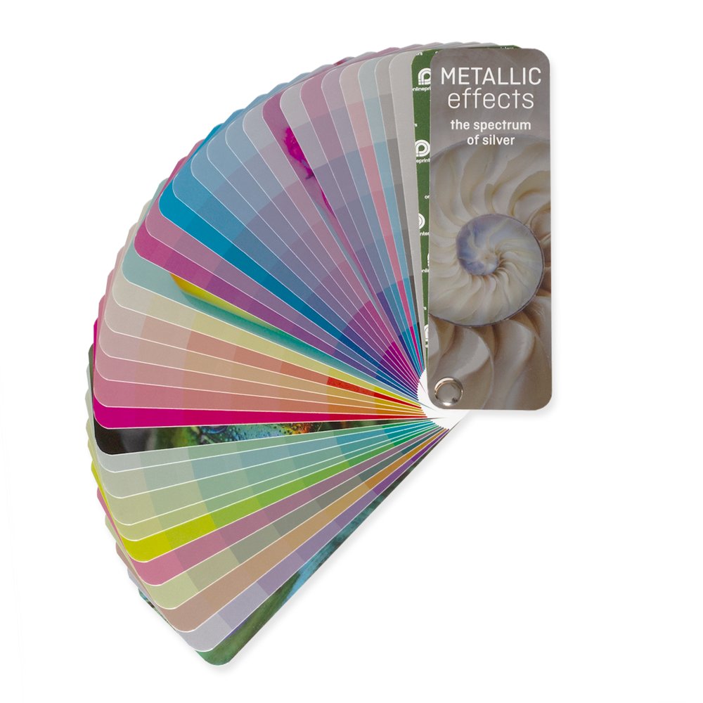 Farbfächer Silber (Metallic), 4.5 x 14 cm bei Onlineprinters