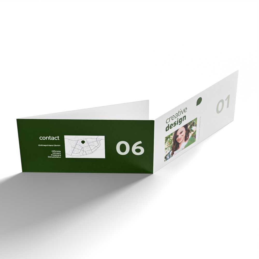 Falzflyer Querformat DIN Lang drucken