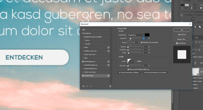 In Photoshop Schatten erstellen » Schlagschatten für Objekte einfügen