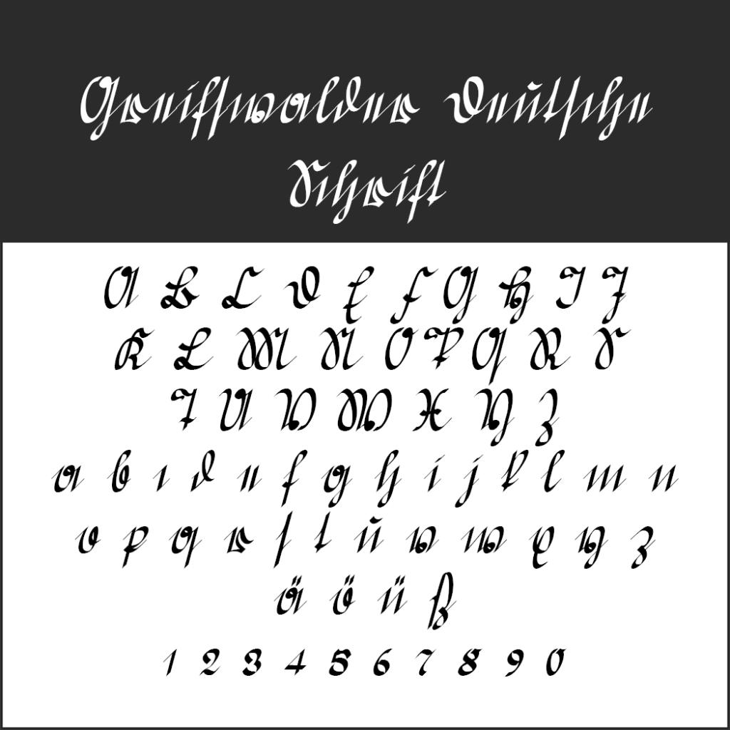 Altdeutsche Schrift - Wissenswertes und kostenlose Fonts Altdeutsche Schrift - Wissenswertes und kostenlose Fonts