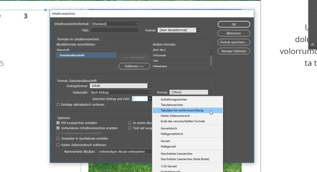 InDesign: Inhaltsverzeichnis erstellen & aktualisieren - Tutorial