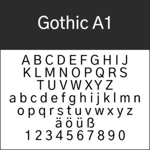 Schriftart Gothic zum kostenlosen Download