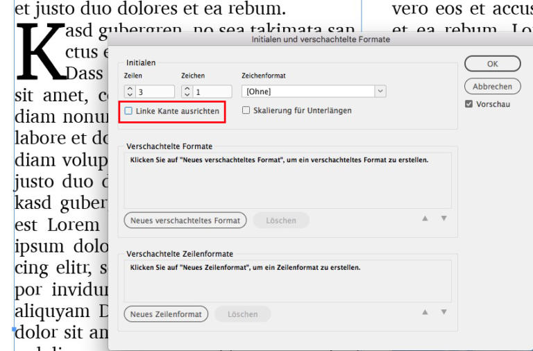 Initial: Wann und wie wird es im Layout richtig eingesetzt?