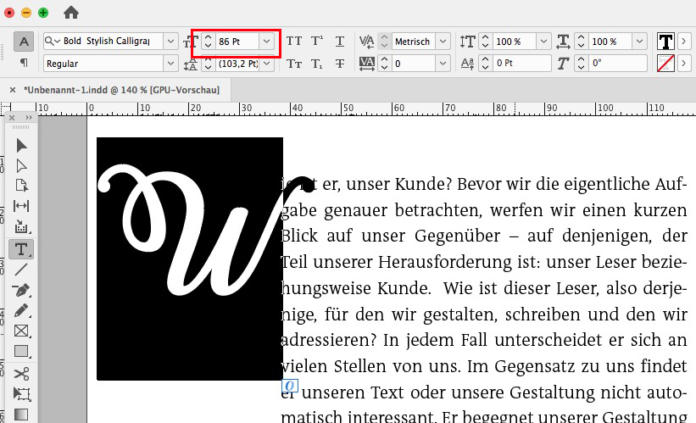 Initial: Wann und wie wird es im Layout richtig eingesetzt?