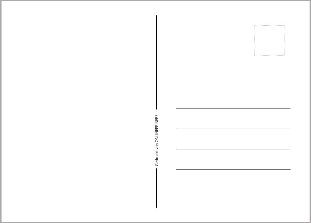 Postkarten Formate & genaue Größen » Perfekte Rückseiten Vorlagen