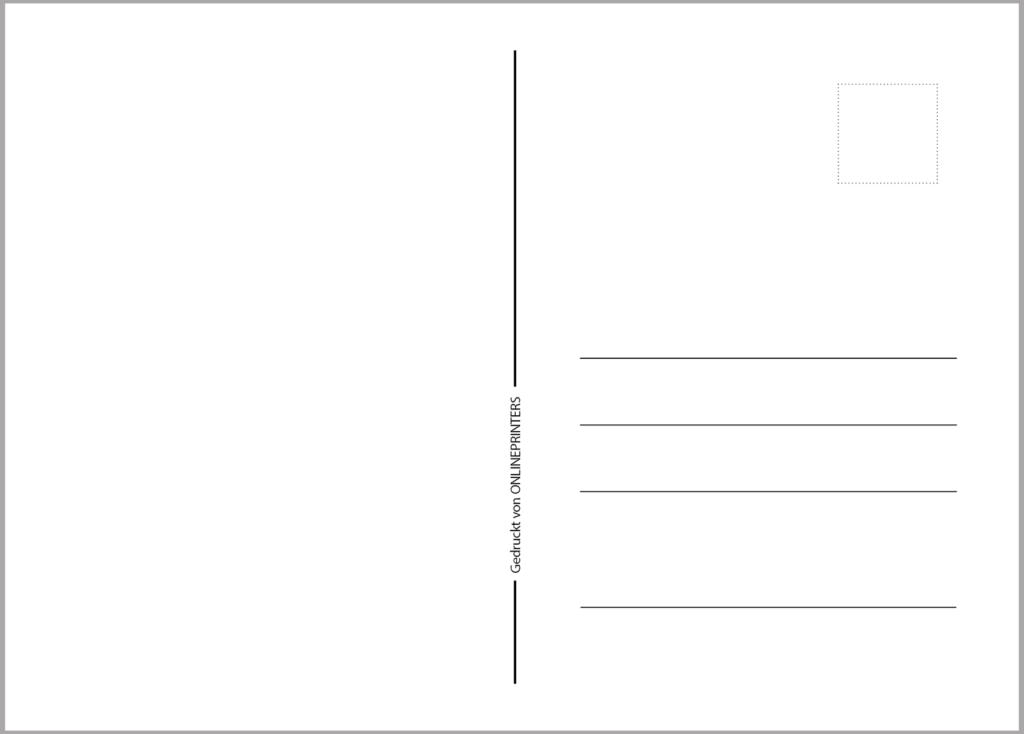 Postkarten Formate & genaue Größen » Perfekte Rückseiten Vorlagen