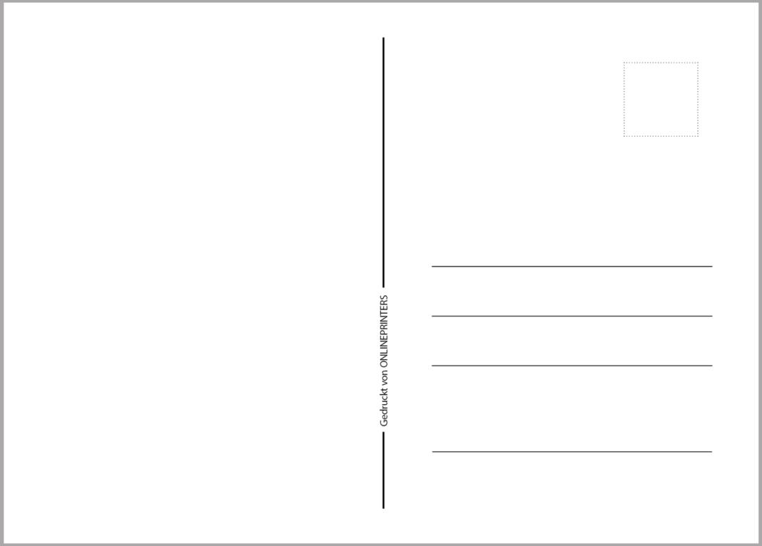 Postkarten Formate & genaue Größen » Perfekte Rückseiten Vorlagen