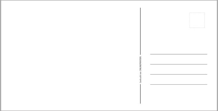 Postkarten Formate & genaue Größen » Perfekte Rückseiten Vorlagen