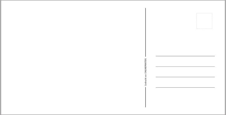 Postkarten Formate & genaue Größen » Perfekte Rückseiten Vorlagen