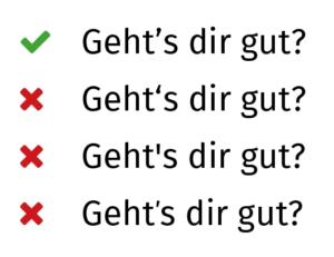 Mikrotypografie: mit korrekter Schreibweisen und Abständen punkten