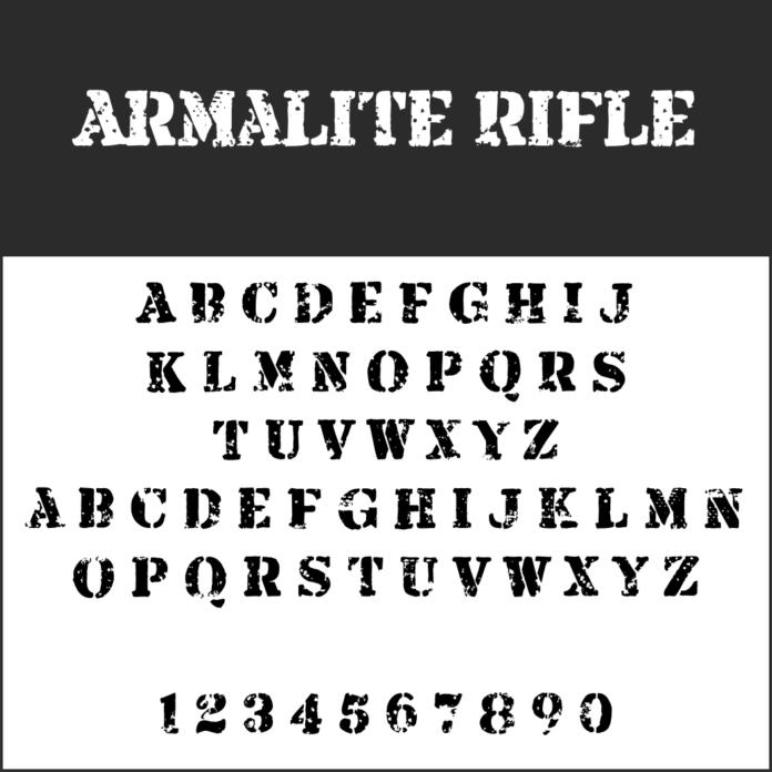 Militär Schriftart perfekt geeignet für „männliche“ Themen