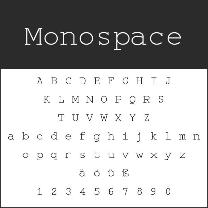 Monospace Fonts zum kostenlosen Download