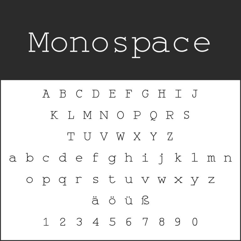 Monospace Fonts zum kostenlosen Download