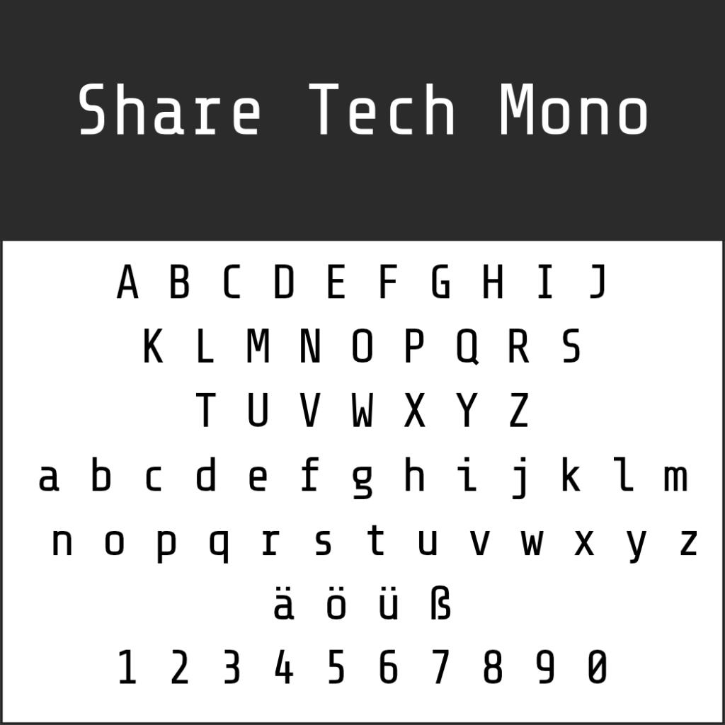 Monospace Fonts zum kostenlosen Download