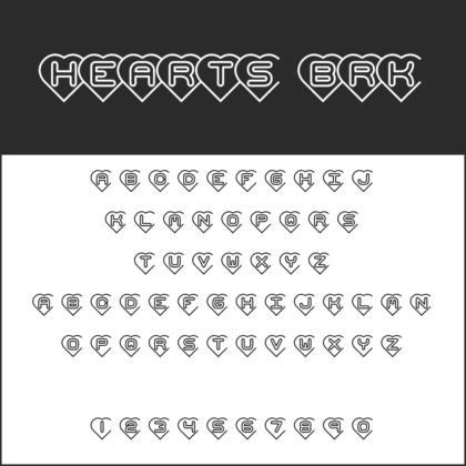 Schriftart mit Herzen - Gratis-Fonts