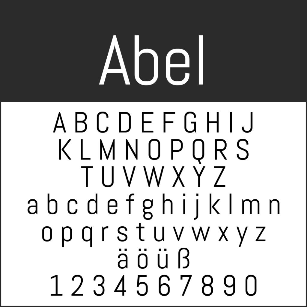 Kleine Schriftart - optimal zu lesen