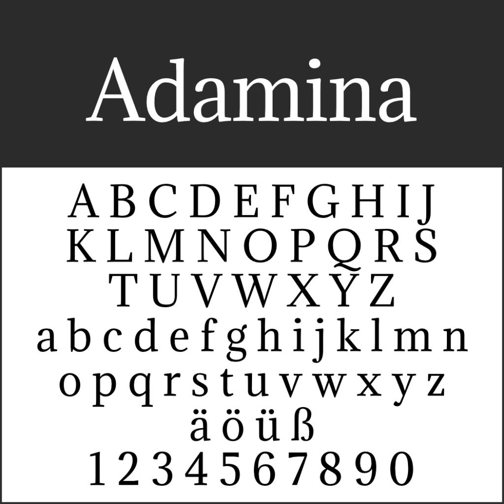 Kleine Schriftart - optimal zu lesen