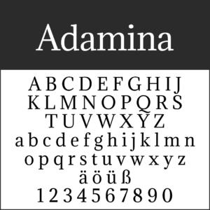 Kleine Schriftart - optimal zu lesen