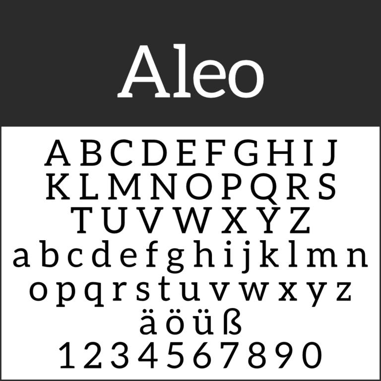 Kleine Schriftart - optimal zu lesen