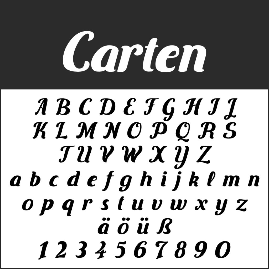 Besondere Schrift - cool, edel oder ausgefallen