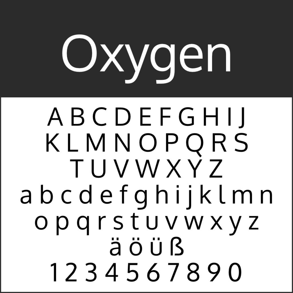 Kleine Schriftart - optimal zu lesen