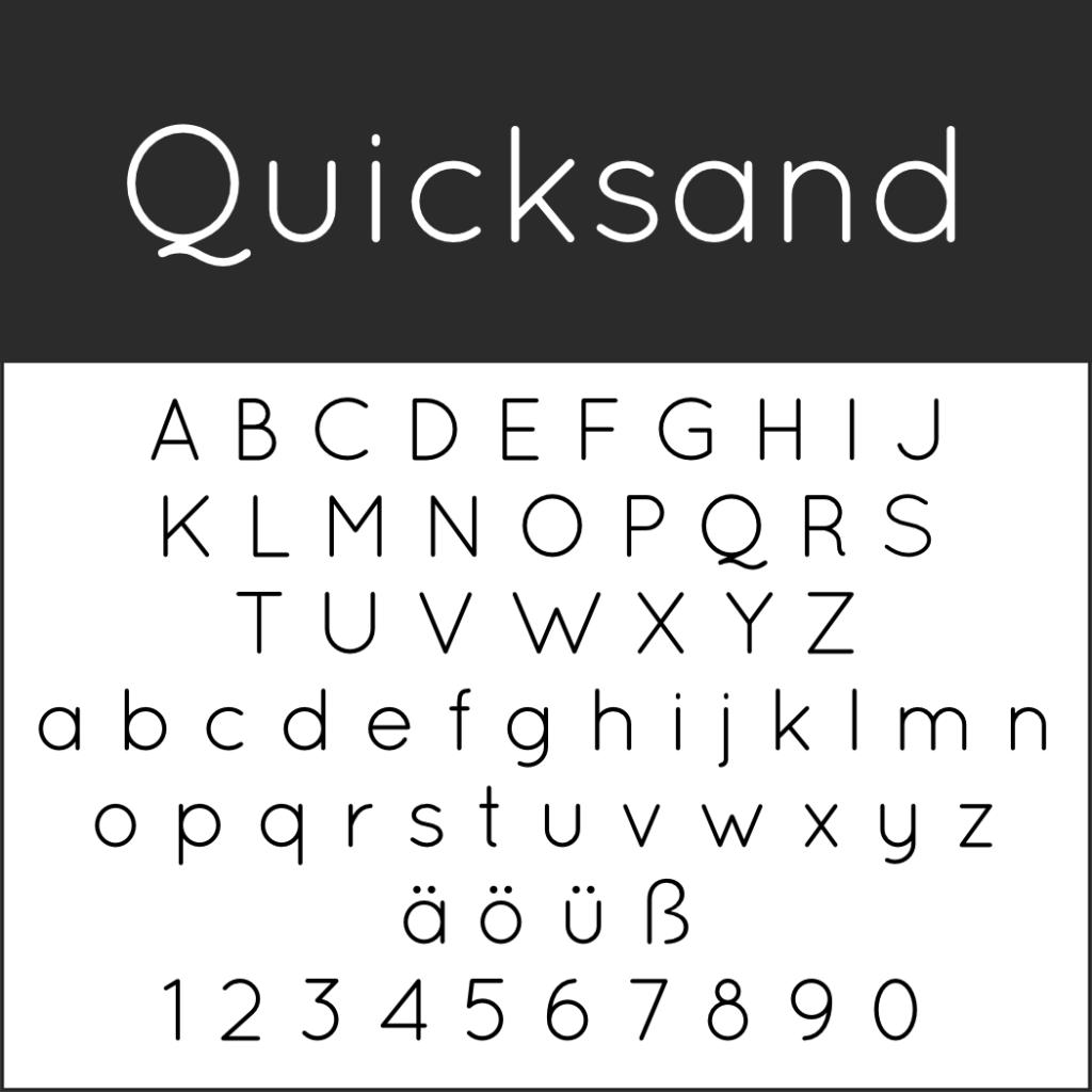 Kleine Schriftart - optimal zu lesen