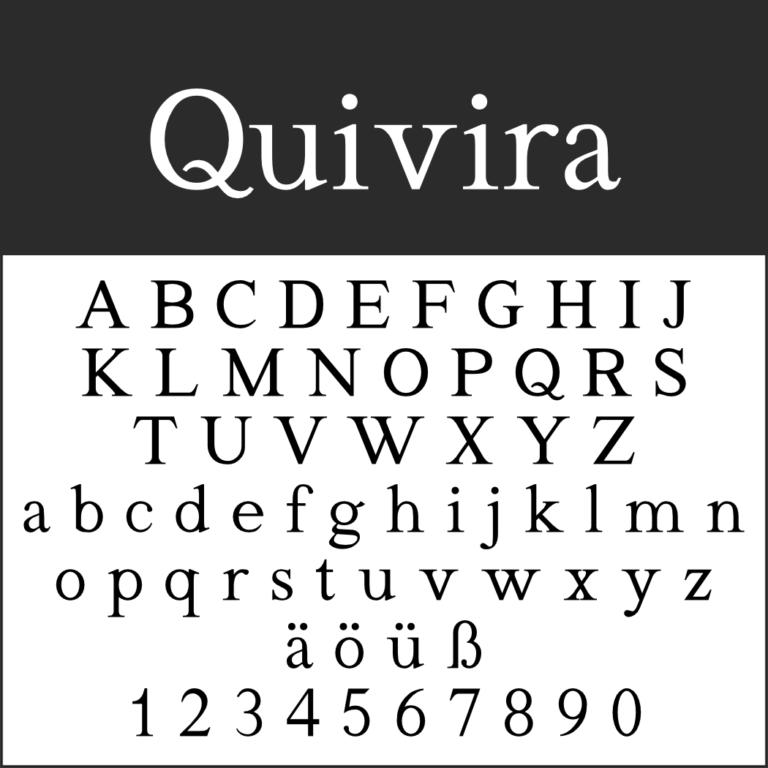 Kleine Schriftart - optimal zu lesen