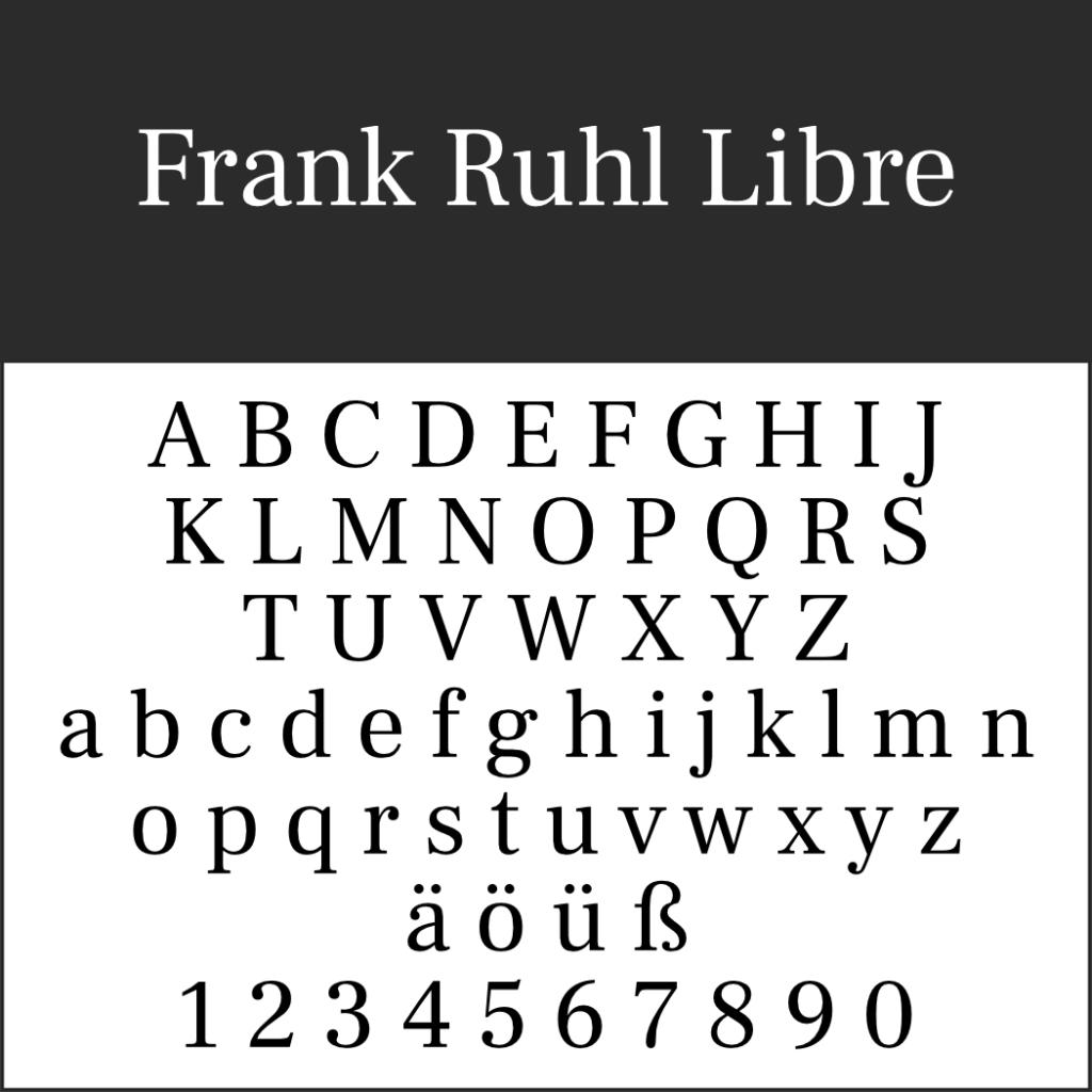 Seriöse Schriftart für alle Fälle