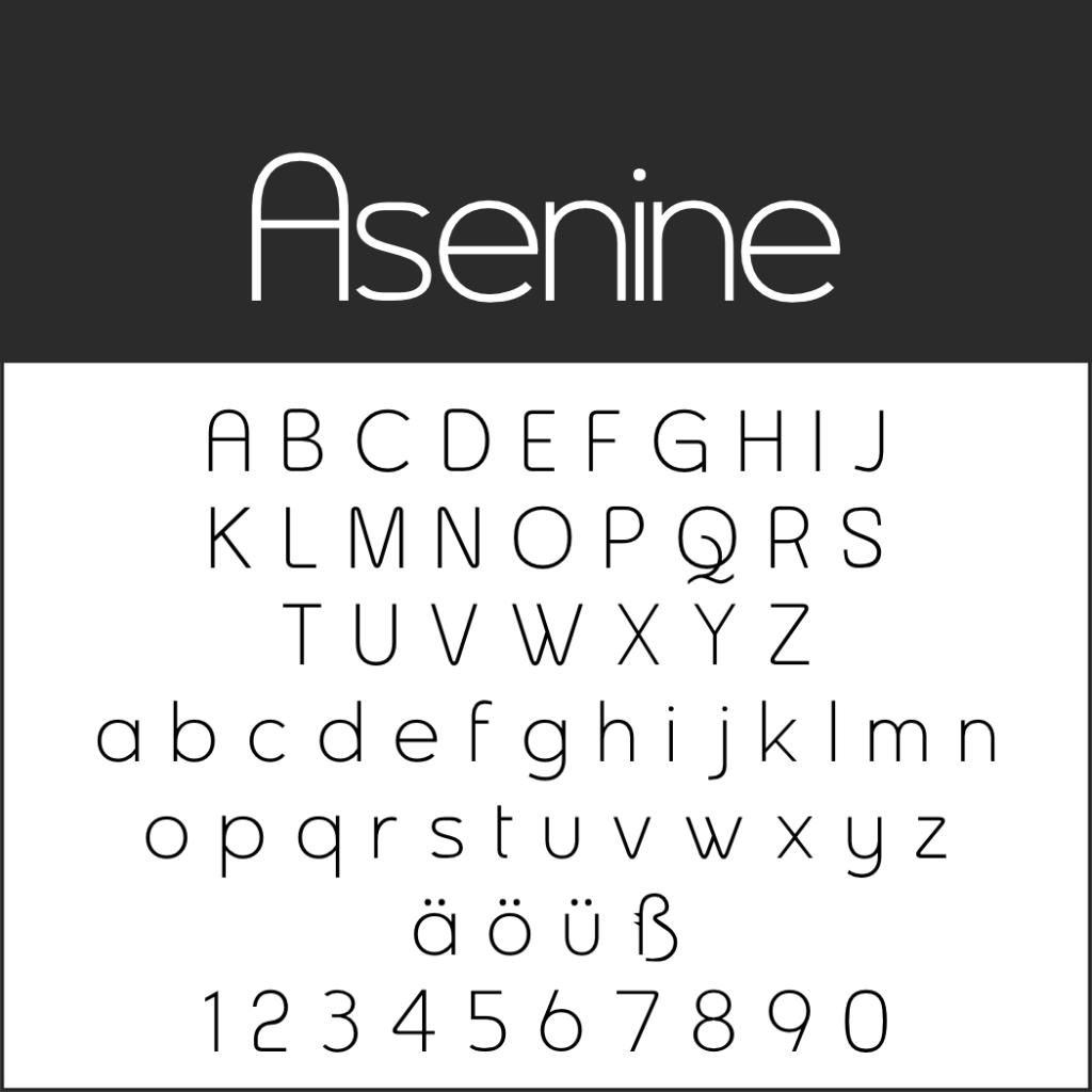 Schriftarten für Überschriften in verschiedenen Stilen