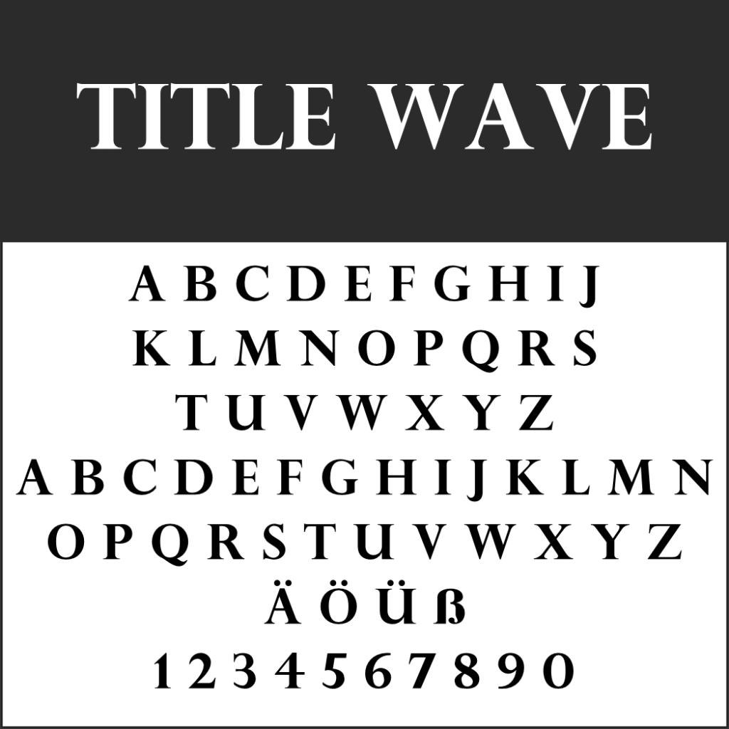 Schriftarten für Überschriften in verschiedenen Stilen