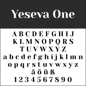 Schriftarten für Überschriften in verschiedenen Stilen