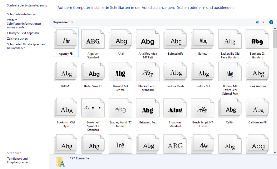 Schrift installieren auf dem Macintosh und unter Windows