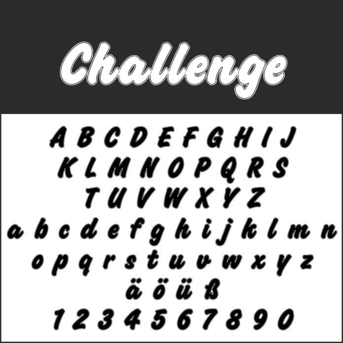 Kursive Schrift in verschiedenen Stilen - kostenlose Fonts