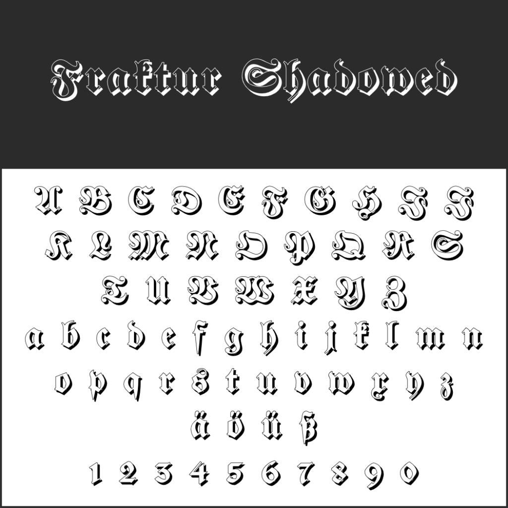 Schrift mit Schatten – selbst gestalten oder herunterladen