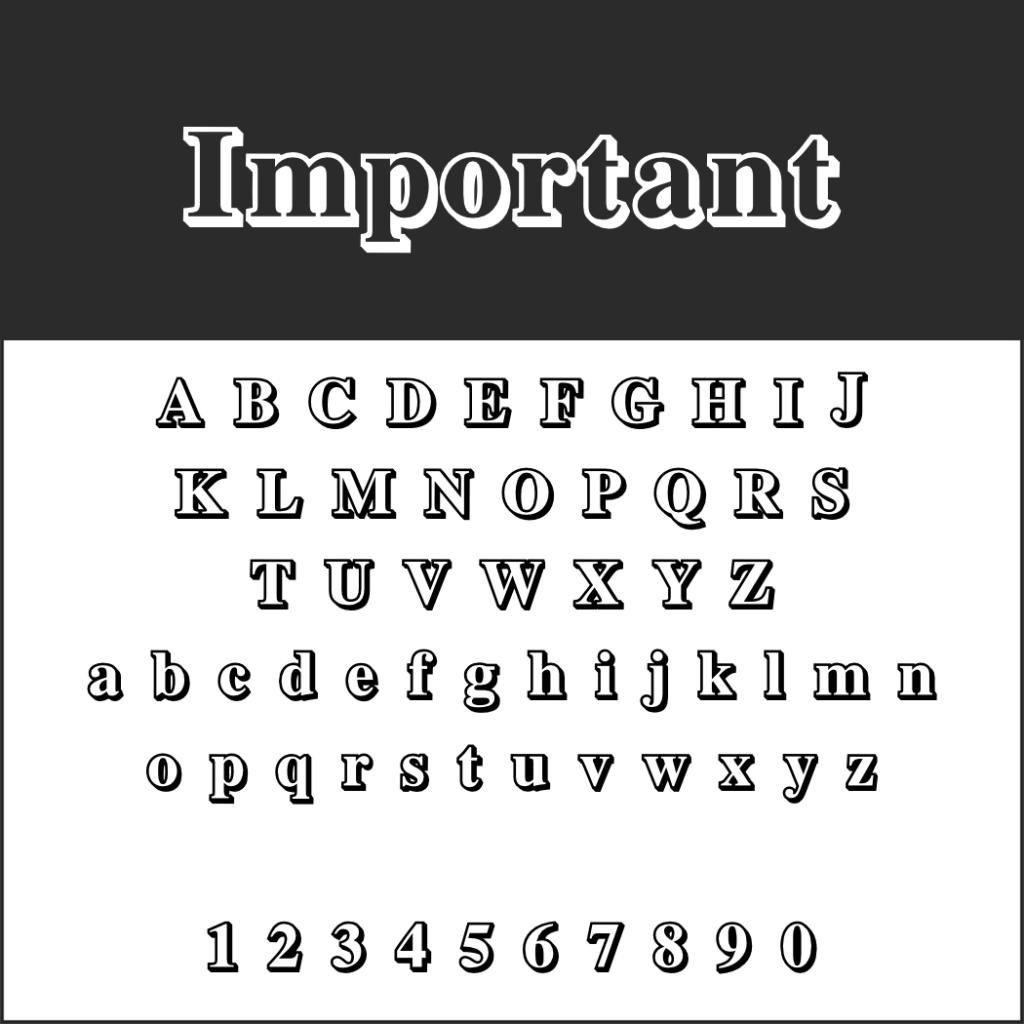 Schrift mit Schatten – selbst gestalten oder herunterladen